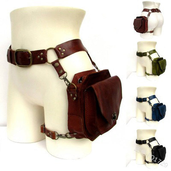 Belt Satchel Pouch Bag Side Fanny Pack Renaissance Medieval Leather ...